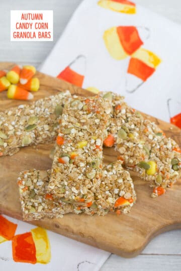 Candy Corn Granola Bars Recipe - We are not Martha