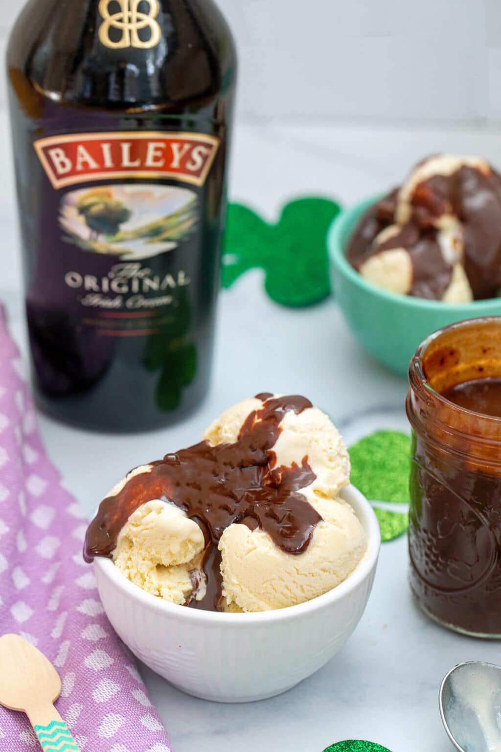 Baileys Ice Cream {with Baileys Hot Fudge Sauce} | We are not Martha