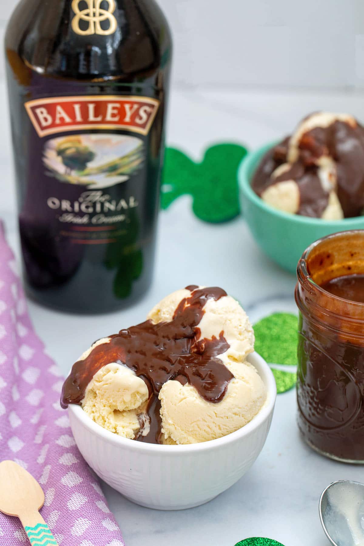 Baileys Ice Cream {with Baileys Hot Fudge Sauce} | We are not Martha