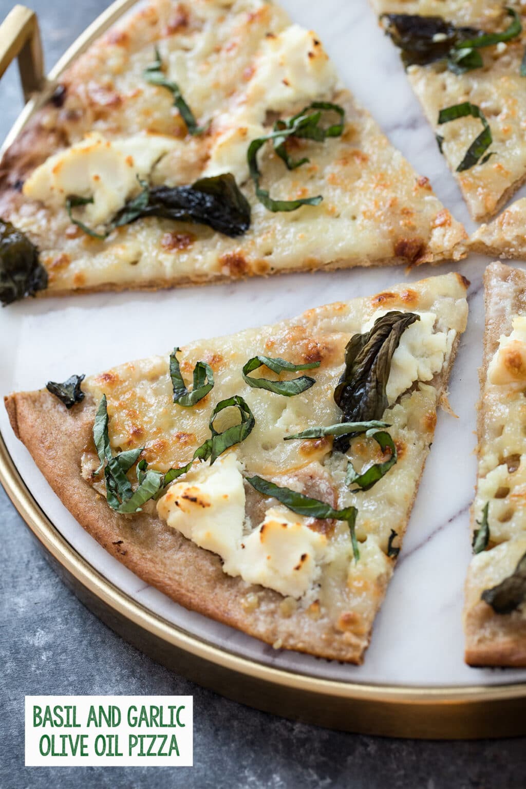 Basil and Garlic Olive Oil Pizza Recipe - We are not Martha