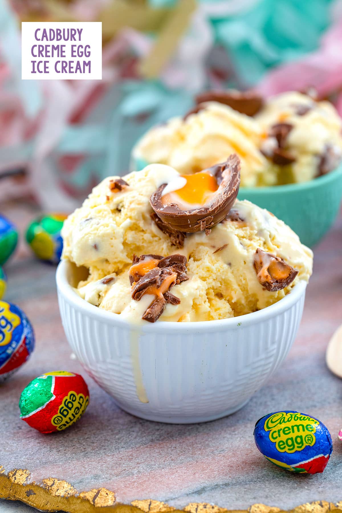 Cadbury Creme Egg Ice Cream Recipe - We are not Martha