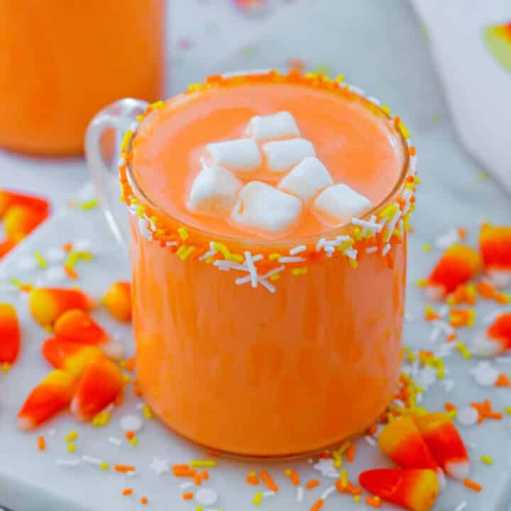 Candy Corn Hot Chocolate Recipe - We are not Martha