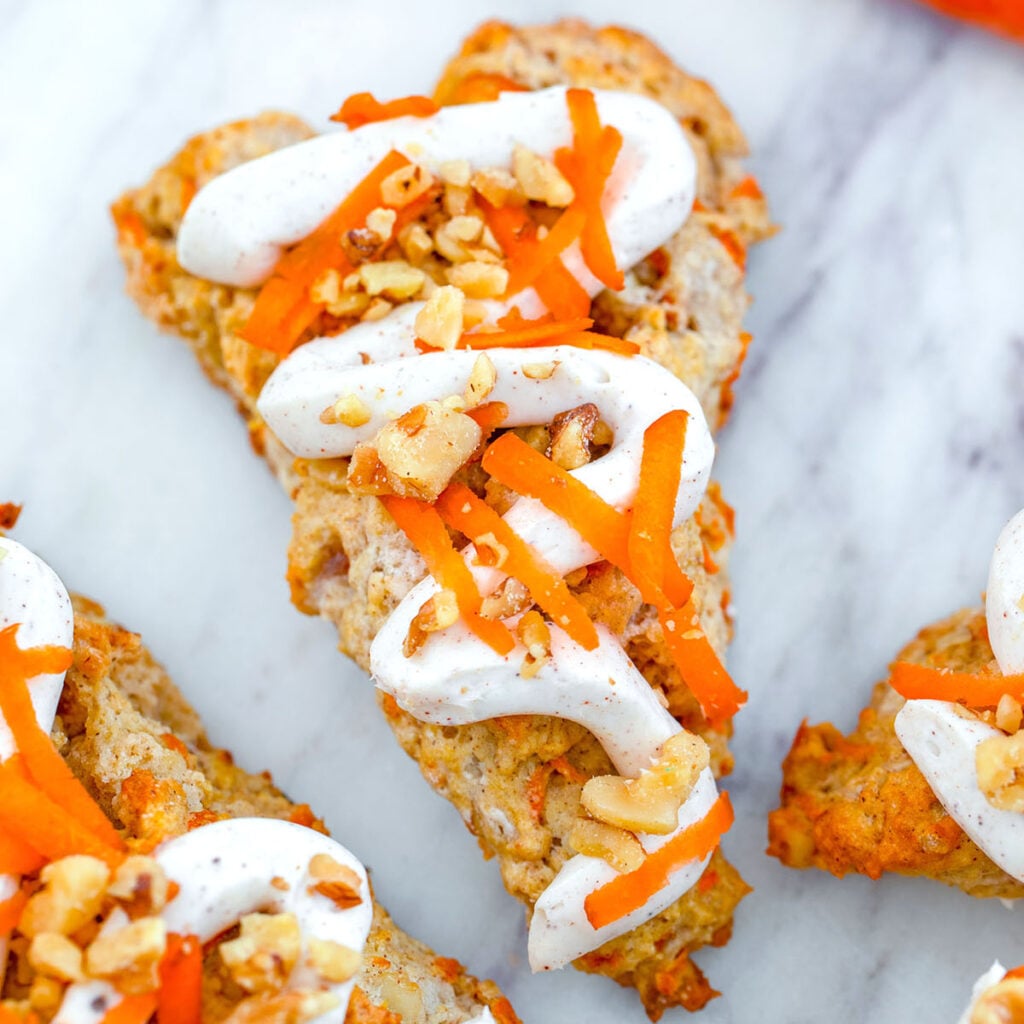 Chai Carrot Cake Scones Recipe - We are not Martha