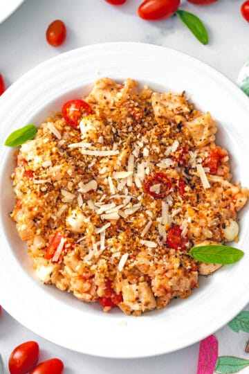 Chicken Parmesan Risotto Recipe | We are not Martha