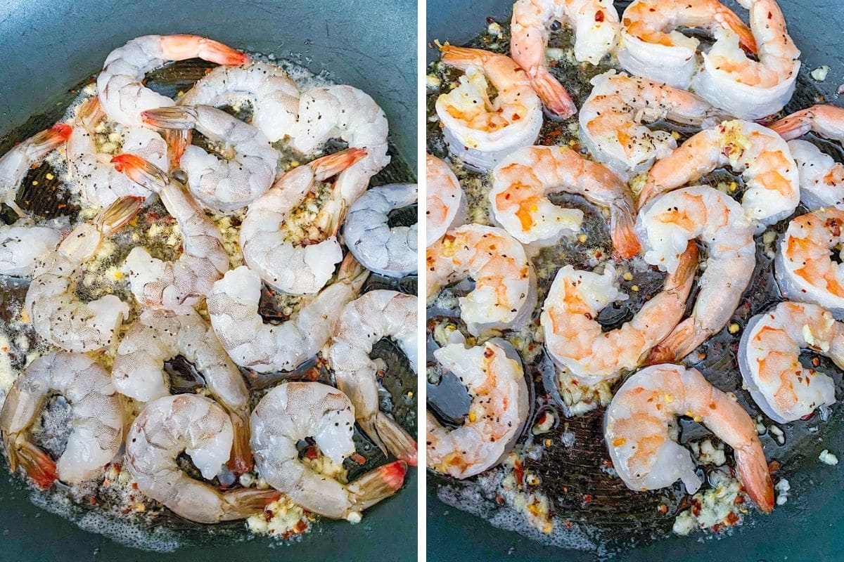 Steak and Shrimp Scampi {for Two} - We are not Martha