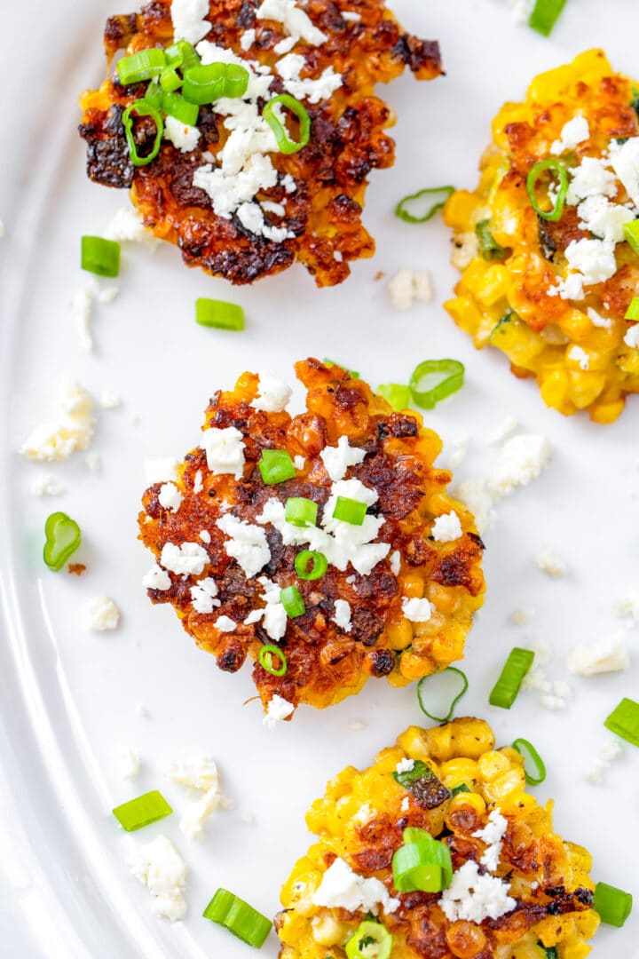 Fresh Corn Cakes with Feta Recipe | We are not Martha