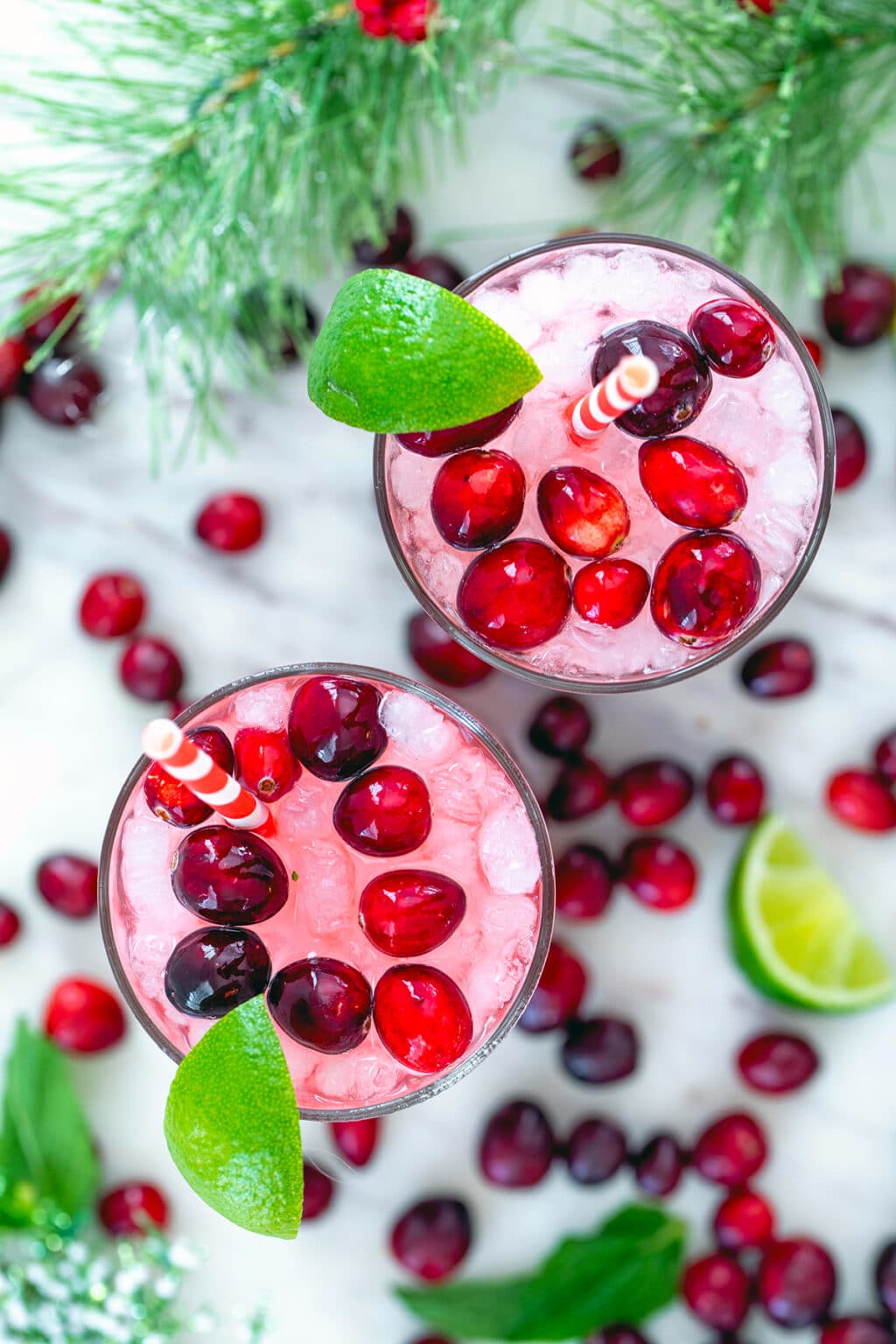 Cranberry Mojitos Holiday Cocktail Recipe | We are not Martha