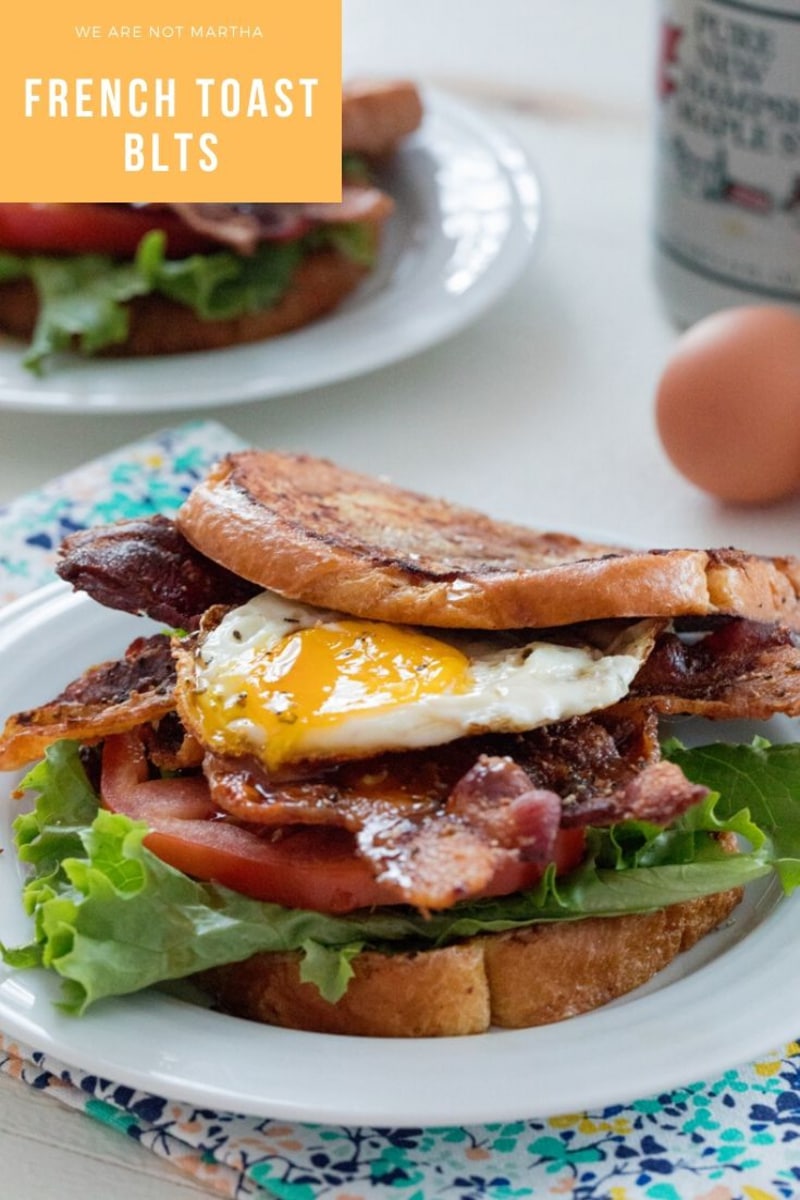 French Toast BLTs Breakfast Sandwich Recipe | We are not Martha