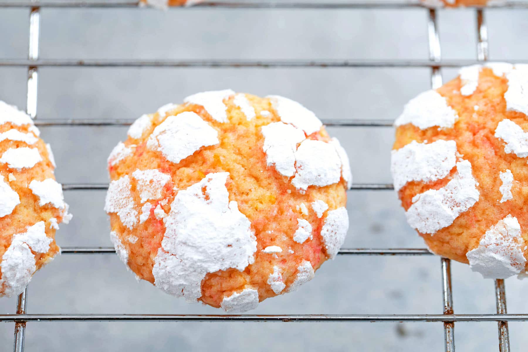 Grapefruit Crinkle Cookies with Campari Icing Recipe | We are not Martha