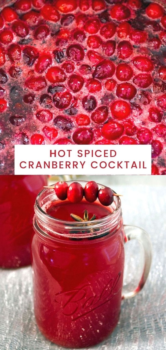 Hot Spiced Cranberry Cocktail Recipe | We are not Martha