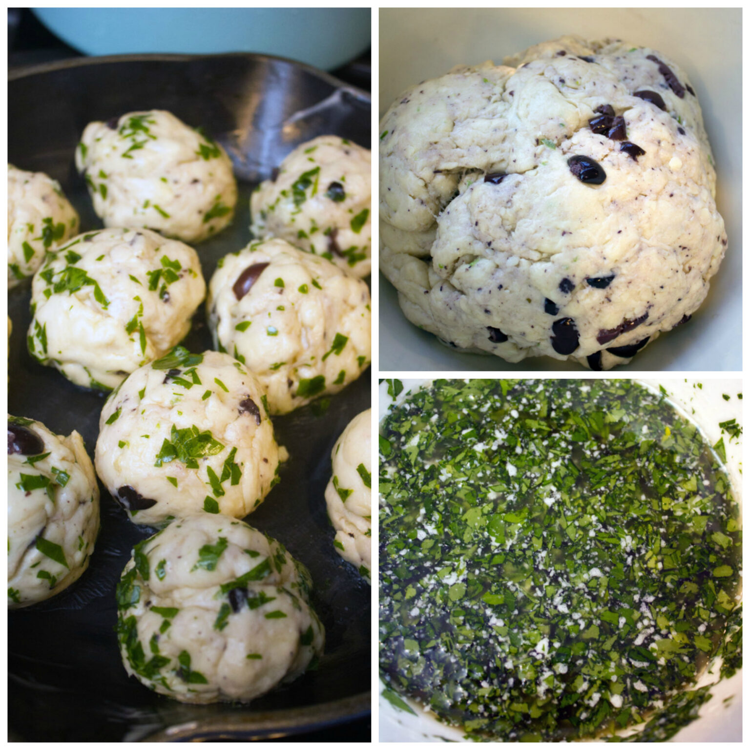 Jalapeño Cheddar Olive Rolls w/ Garlic-Parsley Butter | We are not Martha