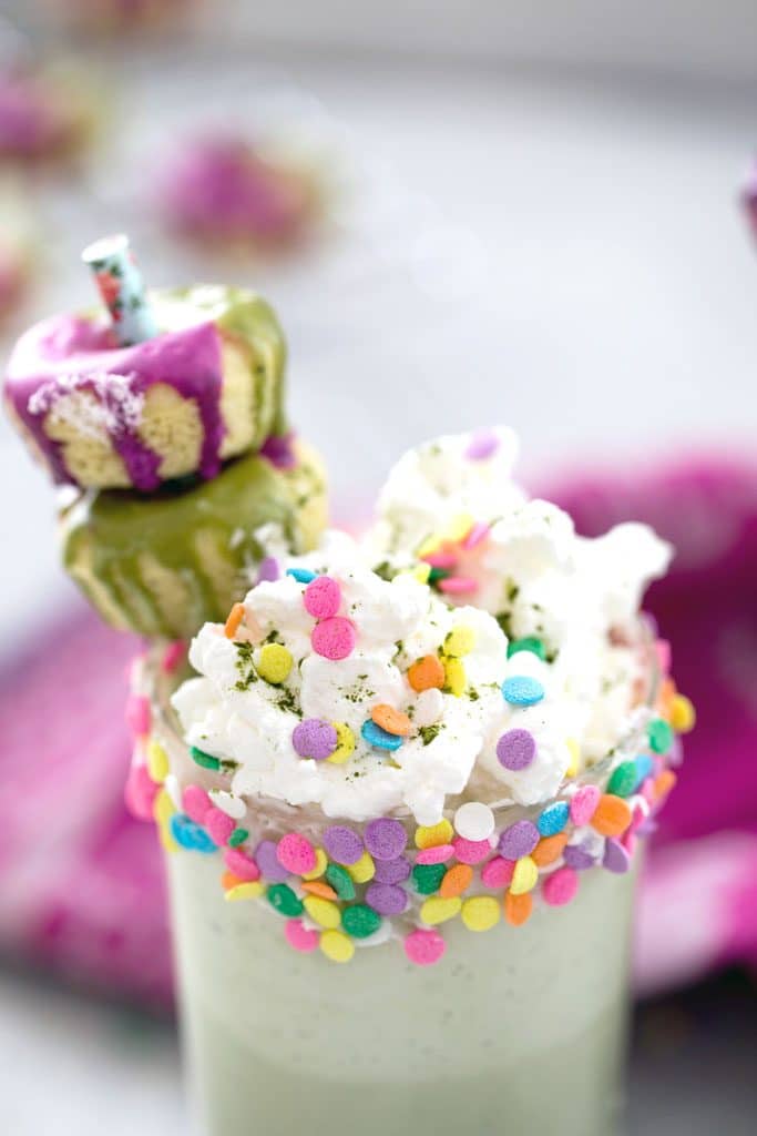 Matcha Milkshake with Mini Donuts Recipe | We are not Martha