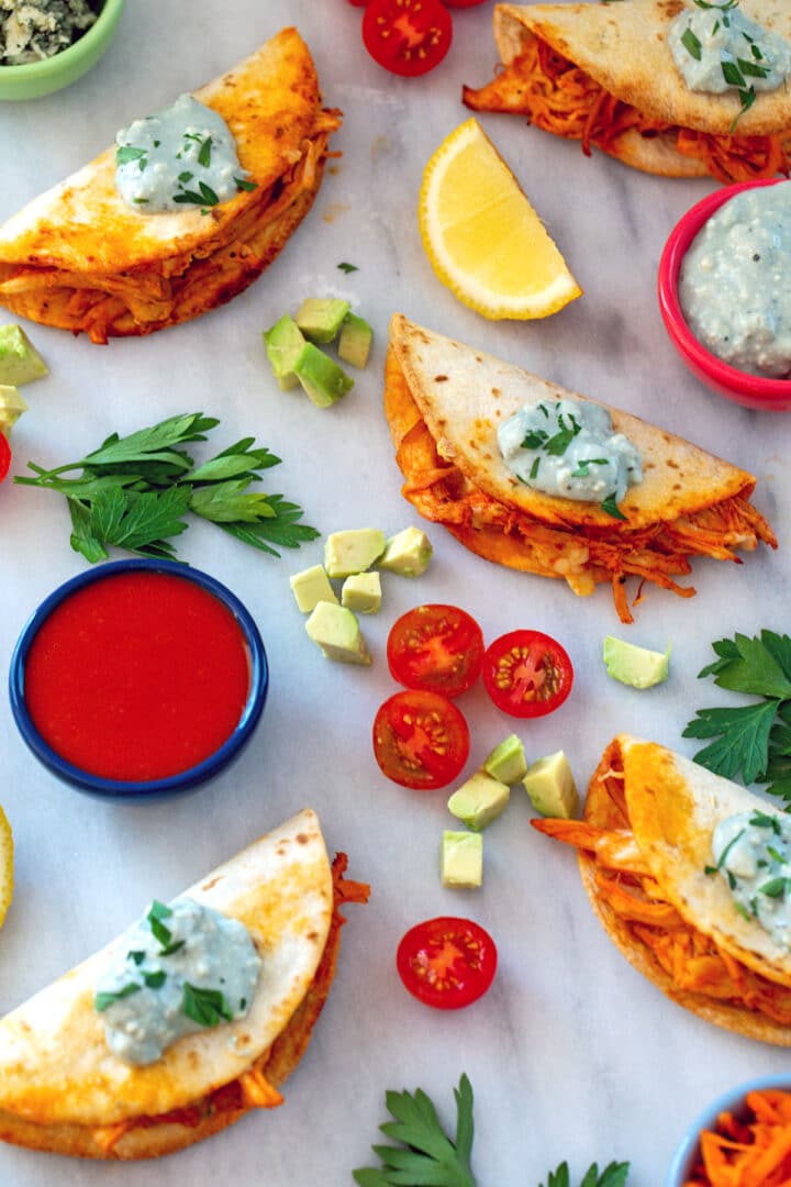 Mini Buffalo Chicken Tacos Recipe - We are not Martha