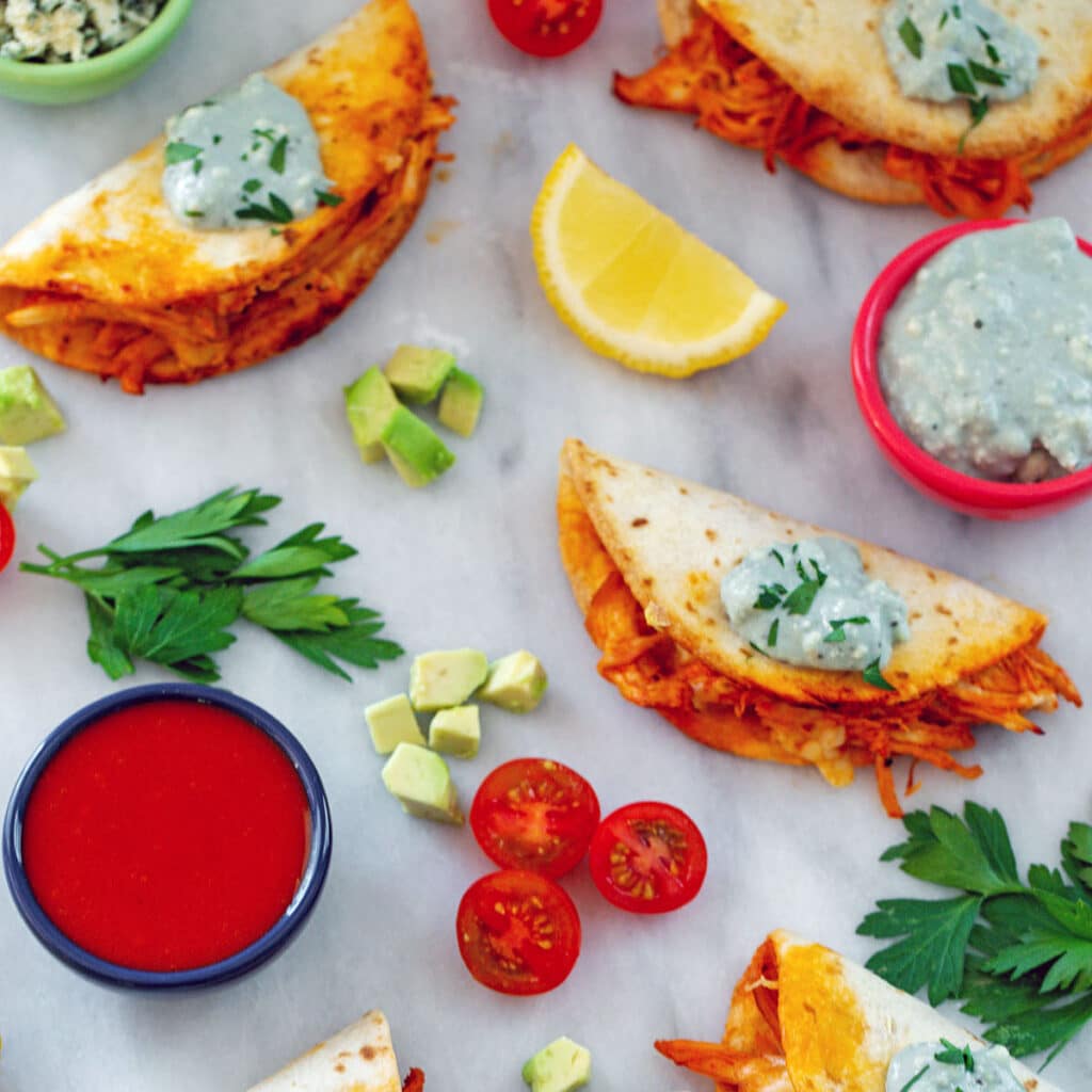 Mini Buffalo Chicken Tacos Recipe - We are not Martha