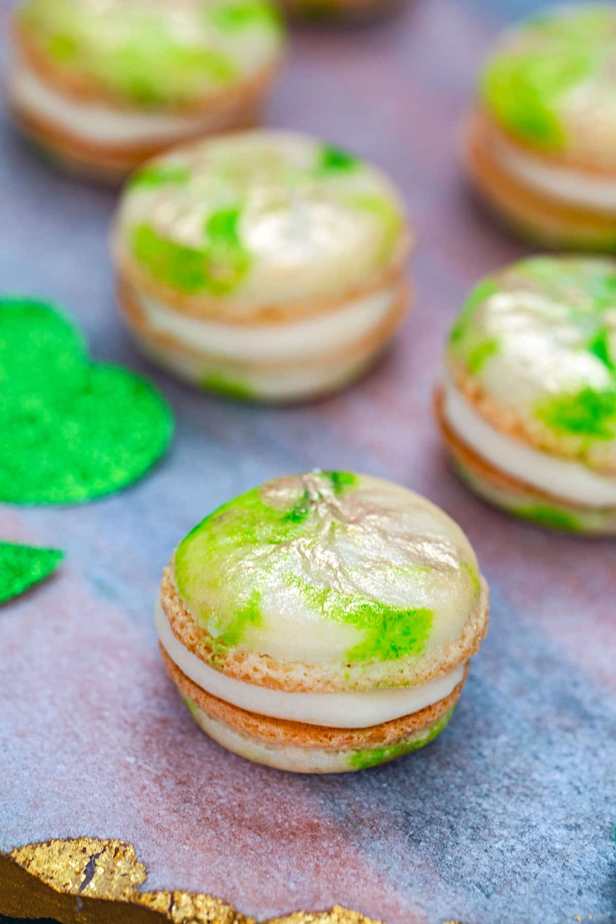 Mint Macarons with Baileys Buttercream Recipe | We are not Martha