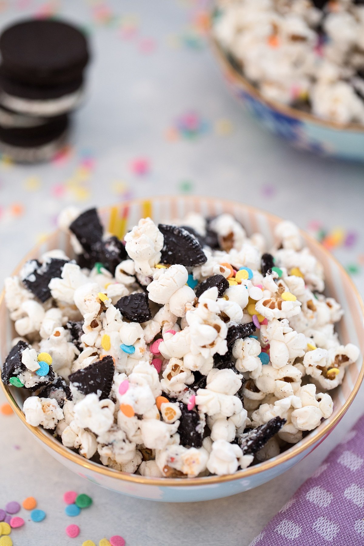Oreo Funfetti Popcorn Recipe | We are not Martha