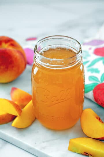 Peach Simple Syrup Recipe - We are not Martha