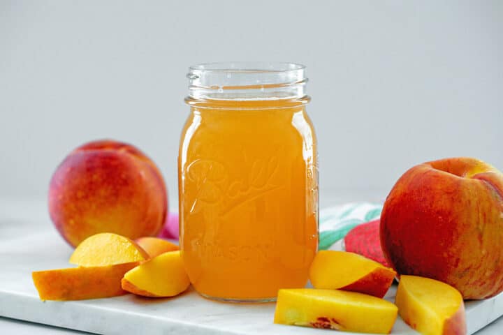 Peach Simple Syrup Recipe - We are not Martha