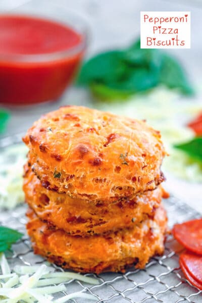 Pepperoni Pizza Biscuits Recipe - We are not Martha