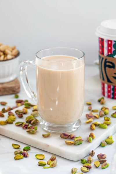 Pistachio Latte {Starbucks Copycat} - We are not Martha