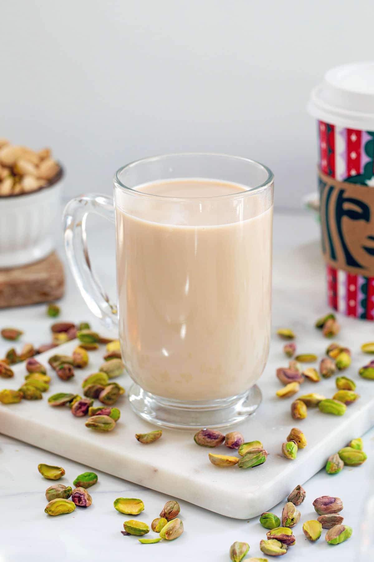 Pistachio Latte {Starbucks Copycat} - We are not Martha