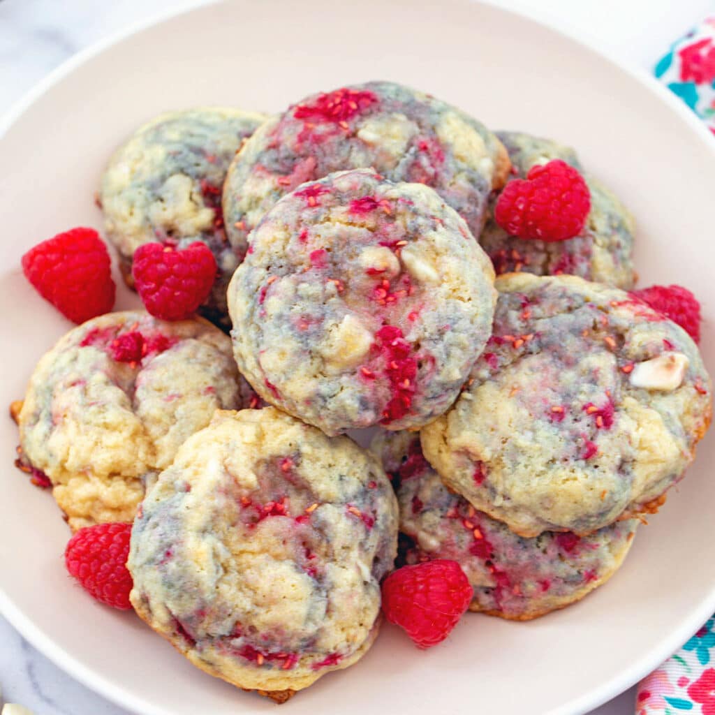 Raspberry White Chocolate Cookies Recipe - We are not Martha