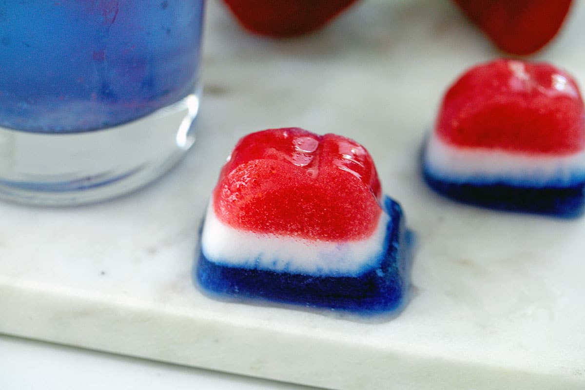 Red, White, and Blue Ice Cubes | We are not Martha
