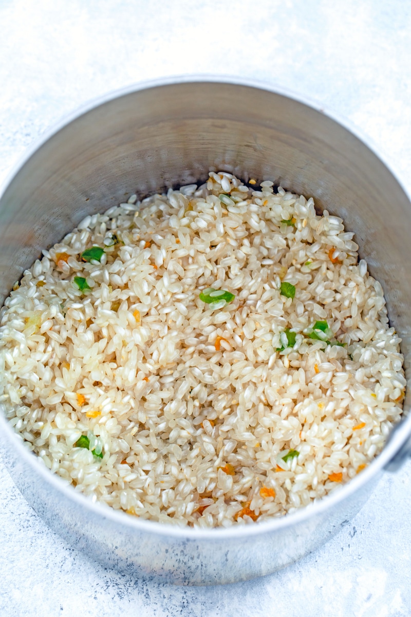 BLT Risotto Recipe {bacon, basil, and tomato) - We are not Mrtha