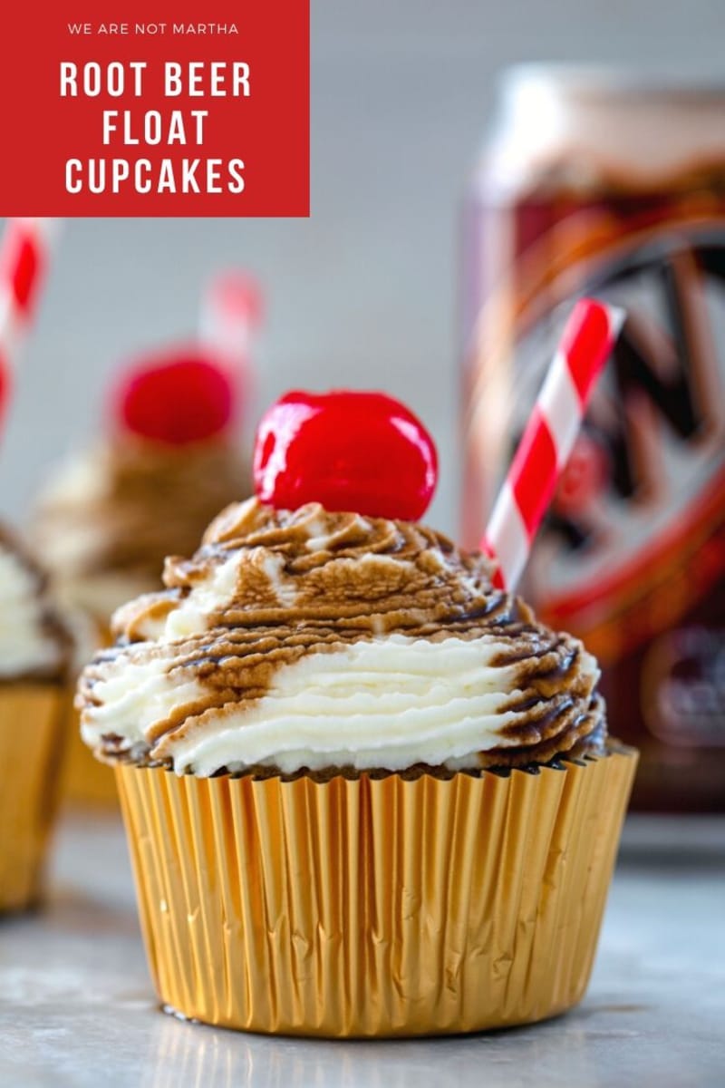 Root Beer Float Cupcakes Recipe | We are not Martha