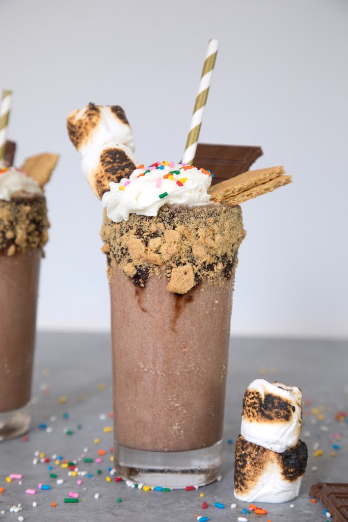 Bourbon S'mores Milkshake Recipe - We are not Martha