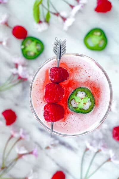 Spicy Raspberry Whiskey Sour Recipe | We are not Martha