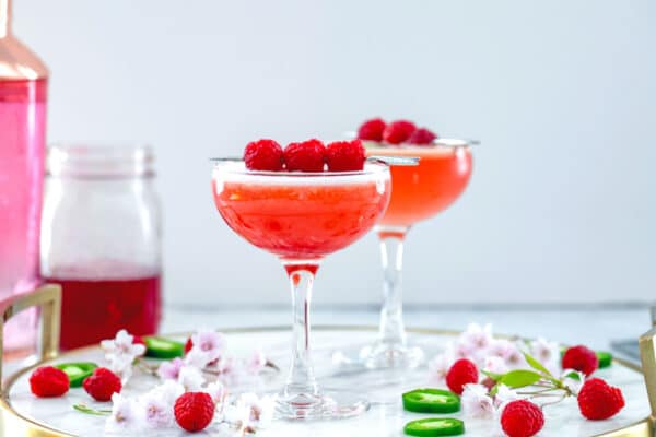 Spicy Raspberry Whiskey Sour Recipe | We are not Martha