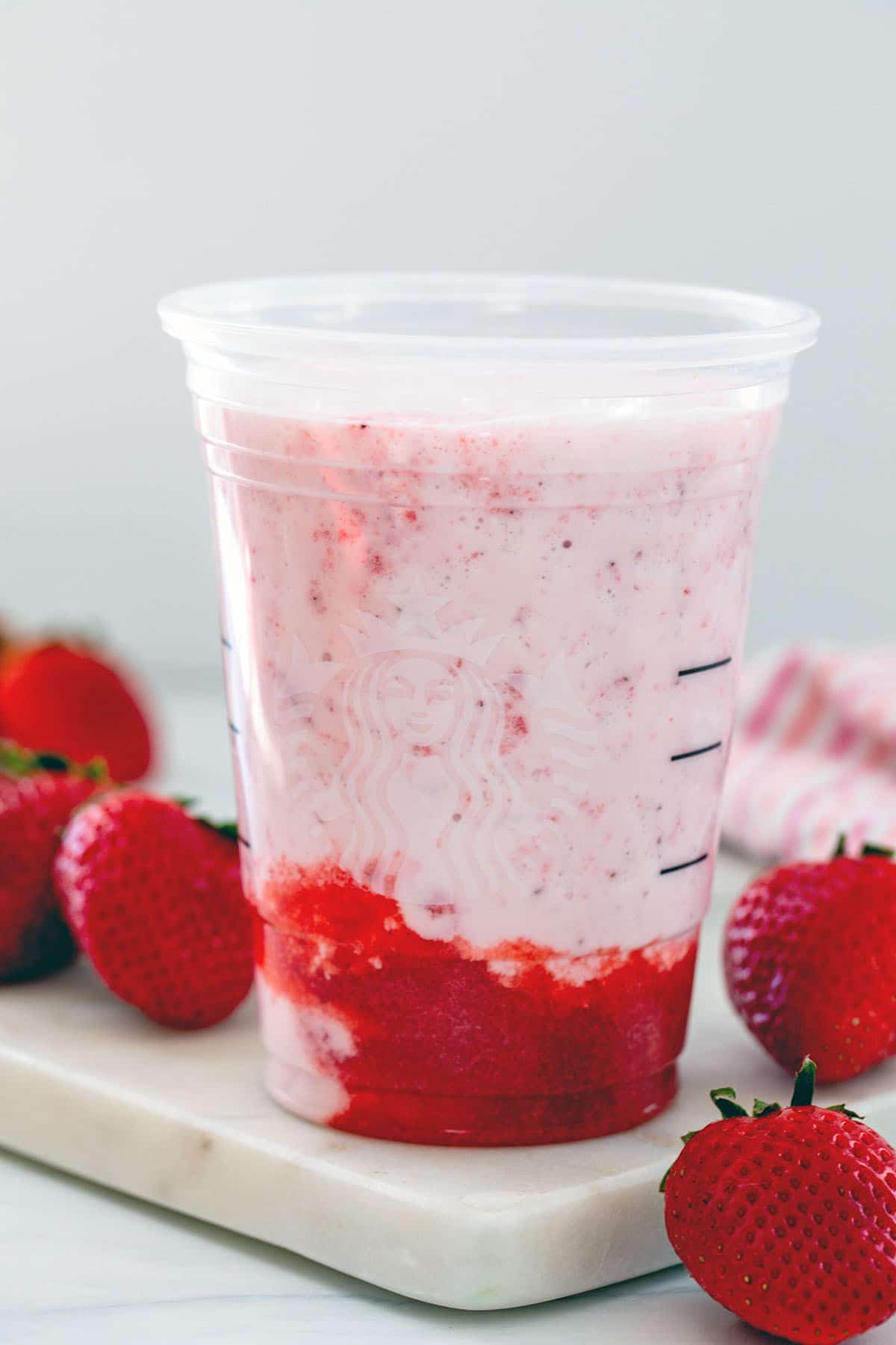Chocolate Covered Strawberry Frappuccino Recipe - We are not Martha