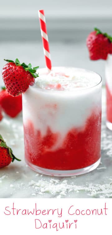 Strawberry Coconut Daiquiri Recipe | We are not Martha