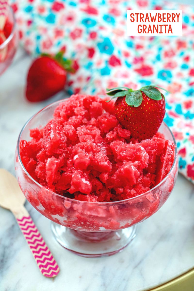 Strawberry Granita Dessert Recipe - We are not Martha