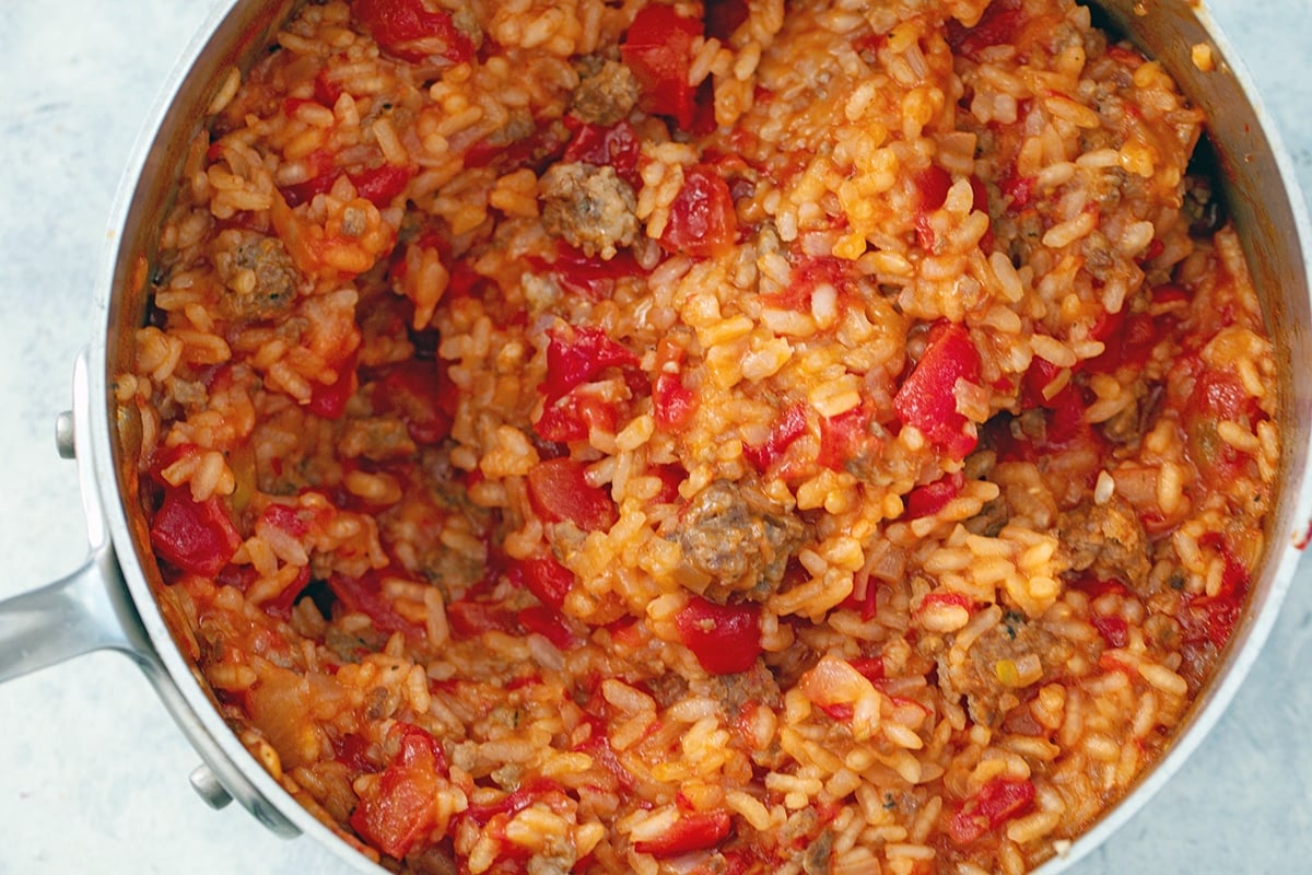 Tomato and Sausage Risotto Recipe | We are not Martha