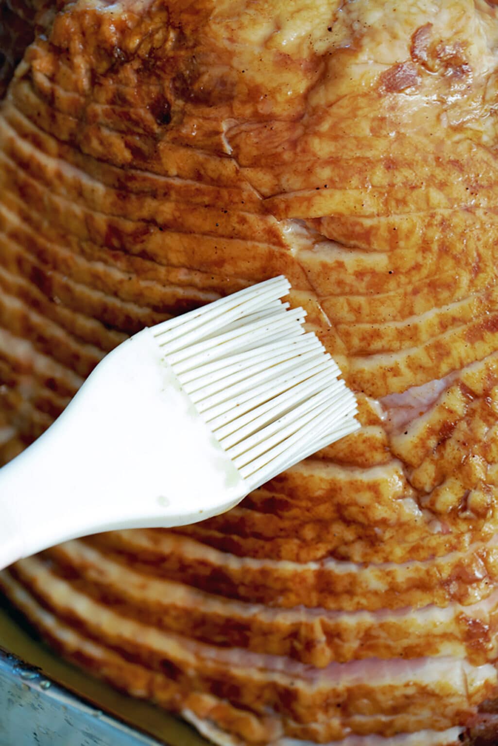 Apple Spice Glazed Ham with Baked Apples Recipe - We are not Martha