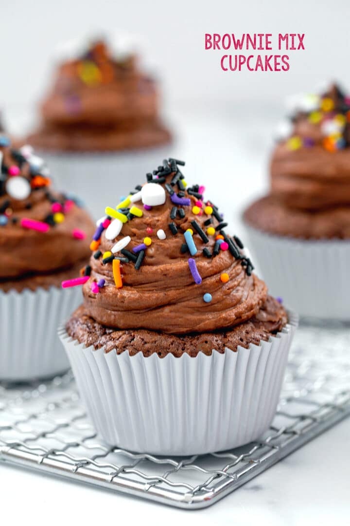 Brownie Mix Cupcakes Recipe - We are not Martha