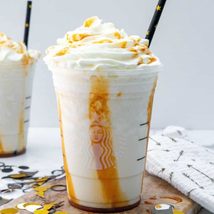 Salted Caramel Mocha Strato Frappuccino {Starbucks Copycat}