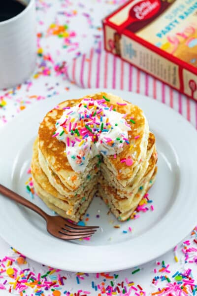 Cake Mix Pancakes Recipe - We are not Martha