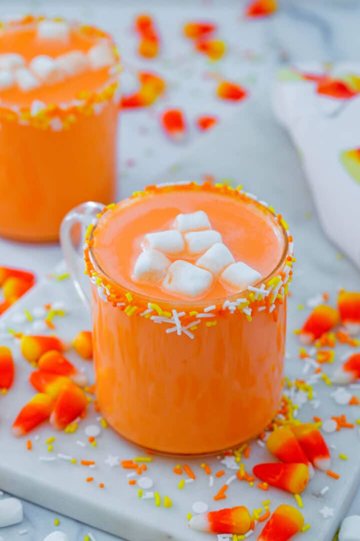 Candy Corn Hot Chocolate Recipe - We are not Martha