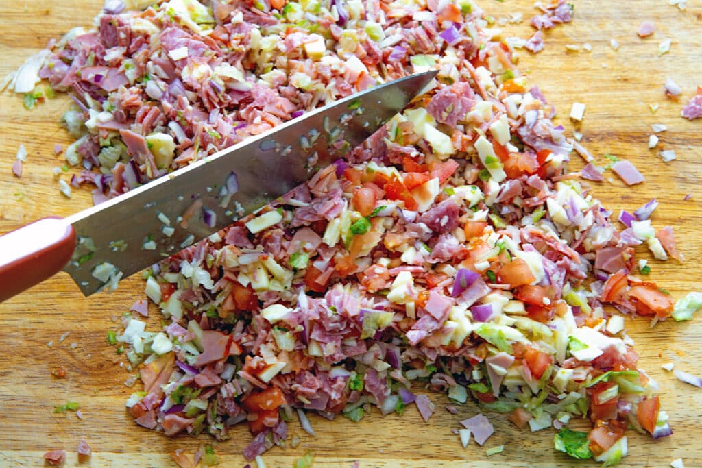 Chopped Italian Sandwich Recipe - We are not Martha