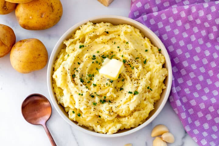 Garlic Parmesan Mashed Potatoes Recipe - We are not Martha