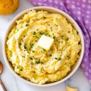 Garlic Parmesan Mashed Potatoes Recipe - We are not Martha