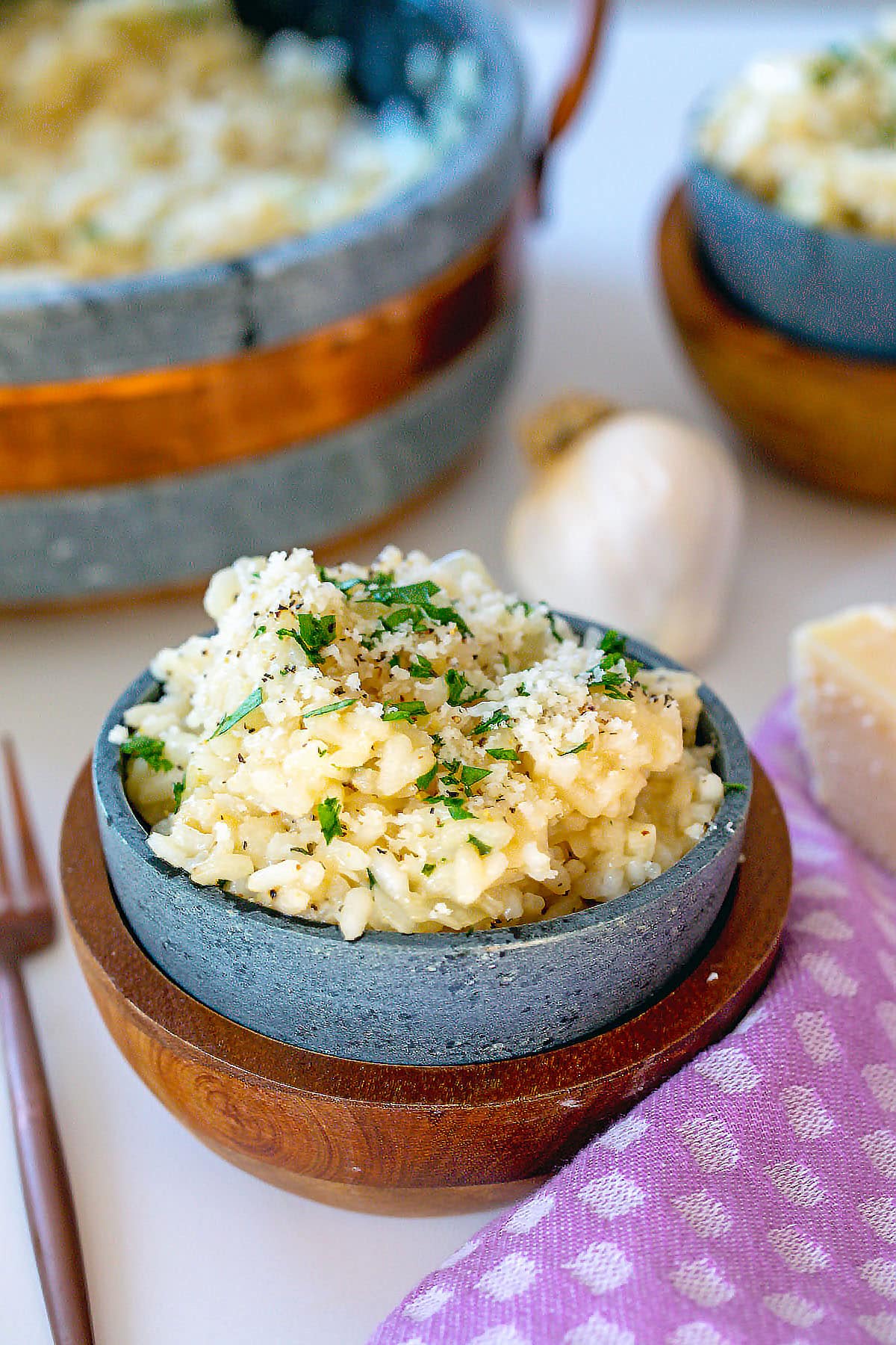 Garlic Parmesan Risotto Recipe - We are not Martha