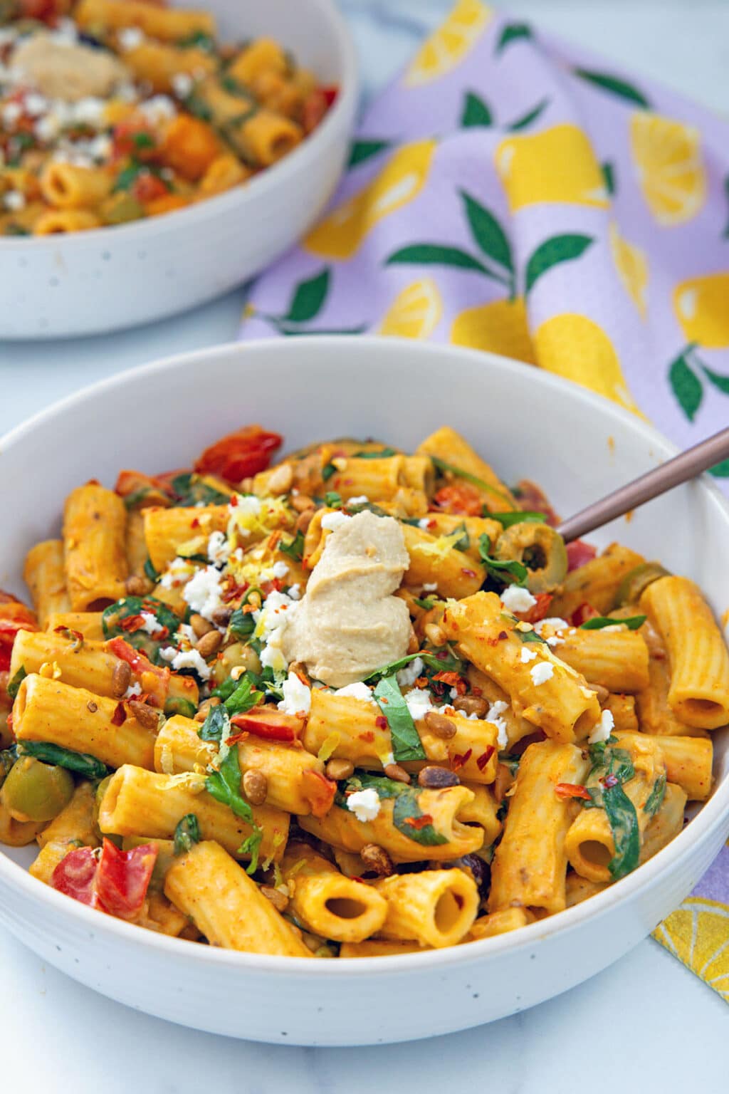 Hummus Pasta Recipe - We are not Martha