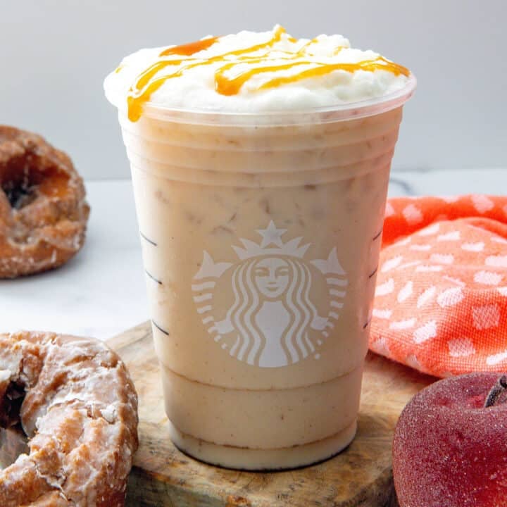 Iced Caramel Apple Cream Latte {Starbucks Copycat} - We are not Martha