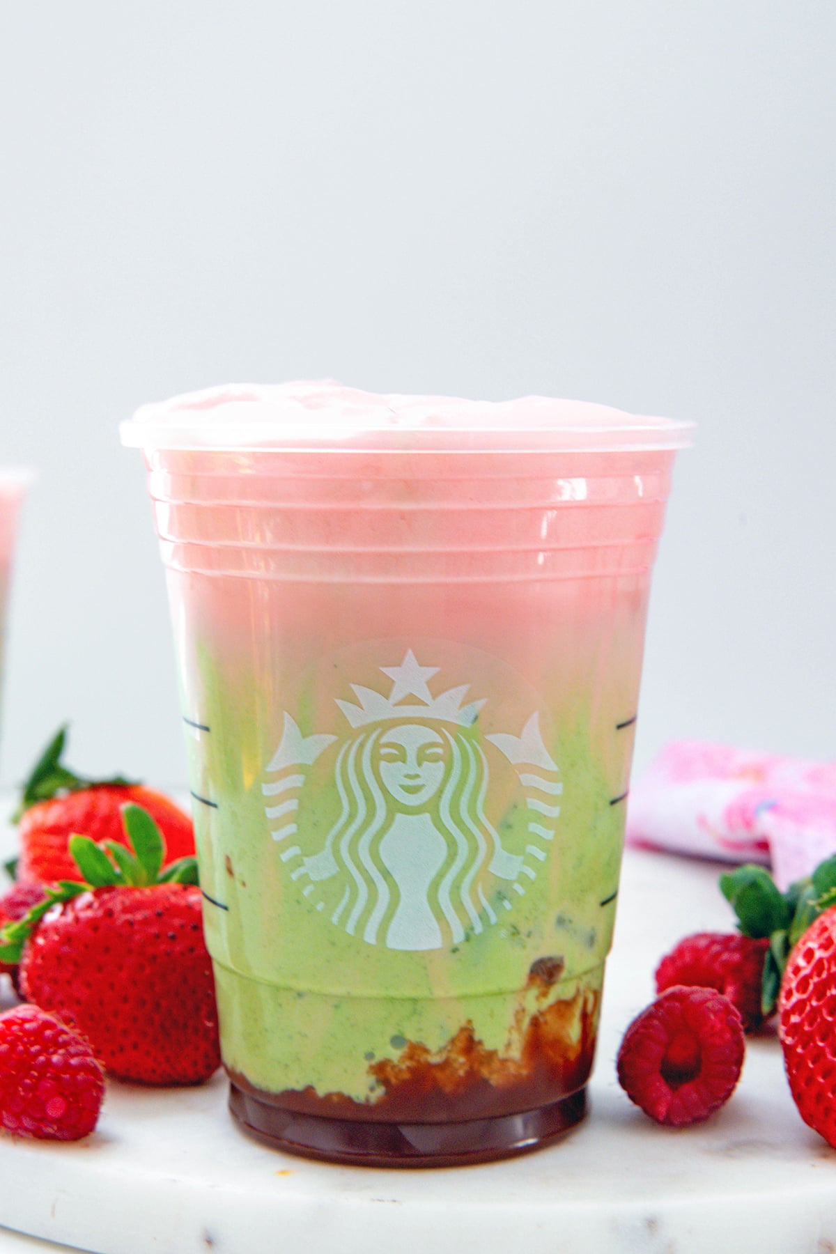 Iced Double Berry Matcha {Starbucks Copycat} Recipe