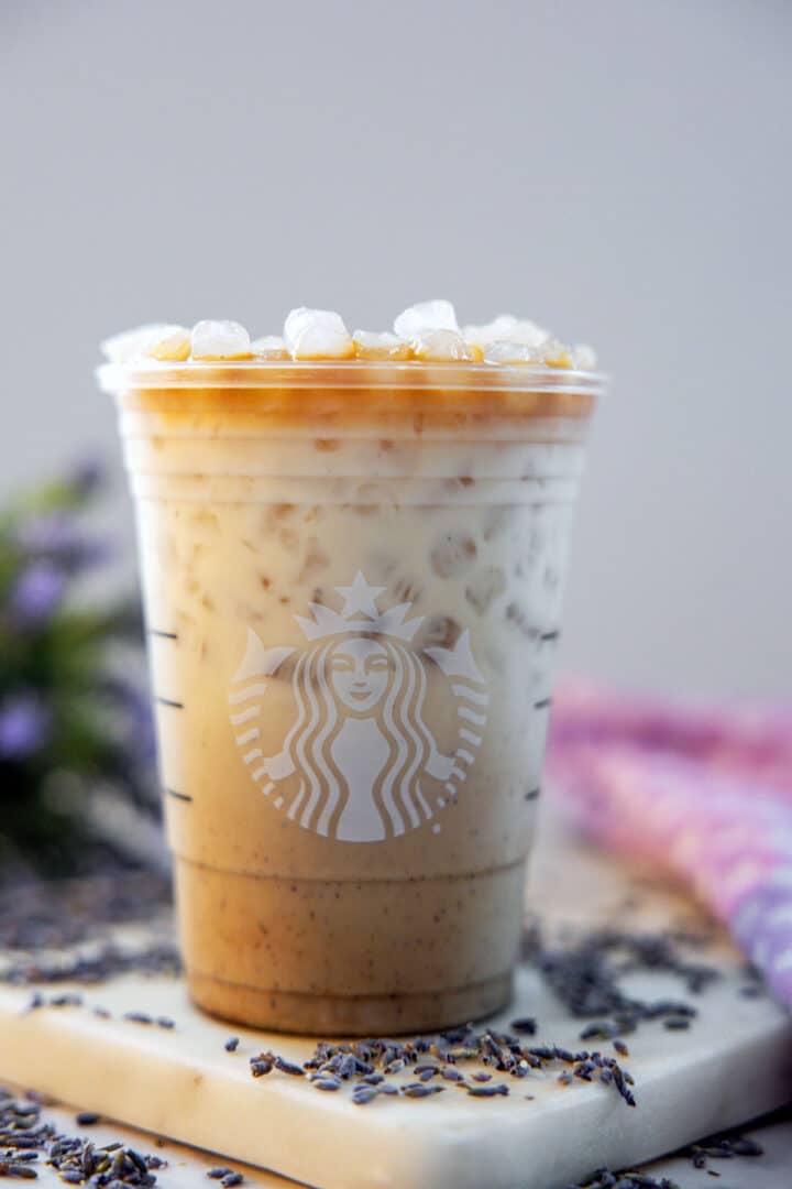 Iced Lavender Oatmilk Latte {Starbucks Copycat Recipe}