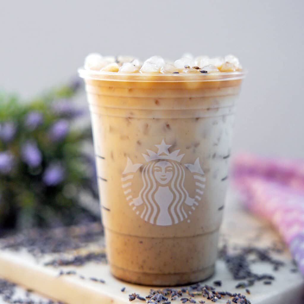 Iced Lavender Oatmilk Latte {Starbucks Copycat Recipe}